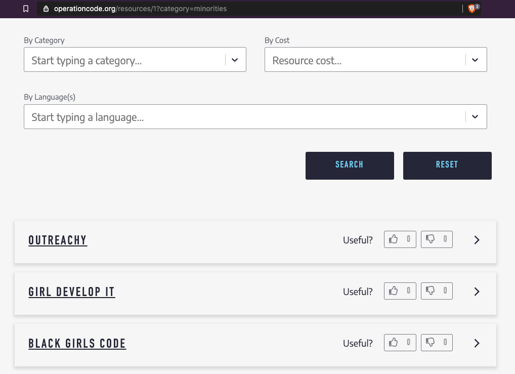 Languages and Category components do not populate when navigating to the page · Issue #1159 ...