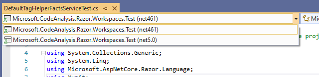 Add TFM picker in Razor files for multi-targeting apps · Issue #4341 · dotnet/razor · GitHub