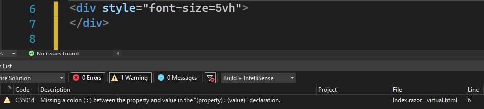 CSS error does not get remapped properly · Issue #4689 · dotnet/razor · GitHub