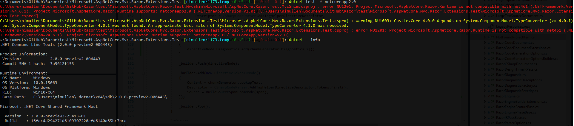 Dotnet Test F Does Not Work · Issue 8392 · Dotnetsdk · Github 