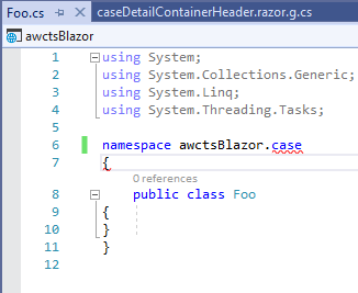 Does renaming from`.cshtml` to `.razor` behave correctly in the editor ...
