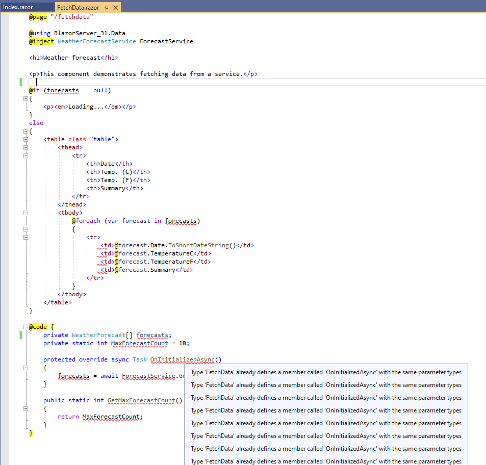 Razor LSP editor flooded with ambiguous errors when file is saved. · Issue #21098 · dotnet ...