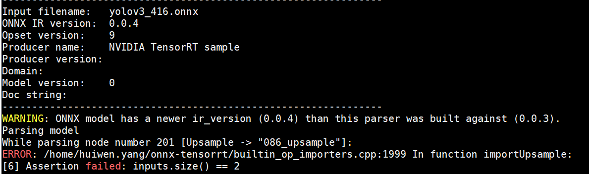 The problem of converting yolov3.onnx to yolov3.trt · Issue #213 · onnx/onnx-tensorrt · GitHub