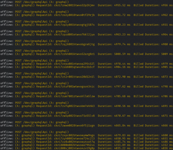 Hide log in console · Issue #1253 · dherault/serverless-offline · GitHub
