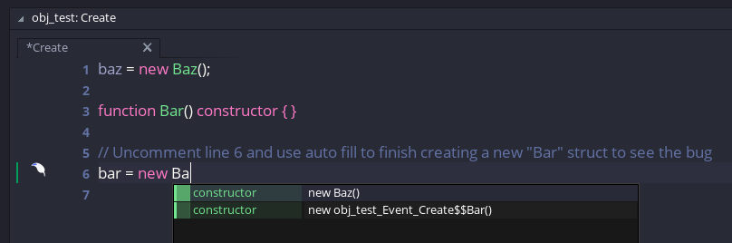 Constructors Defined within Objects Auto Fills with Invalid GML · Issue #2009 · YoYoGames ...