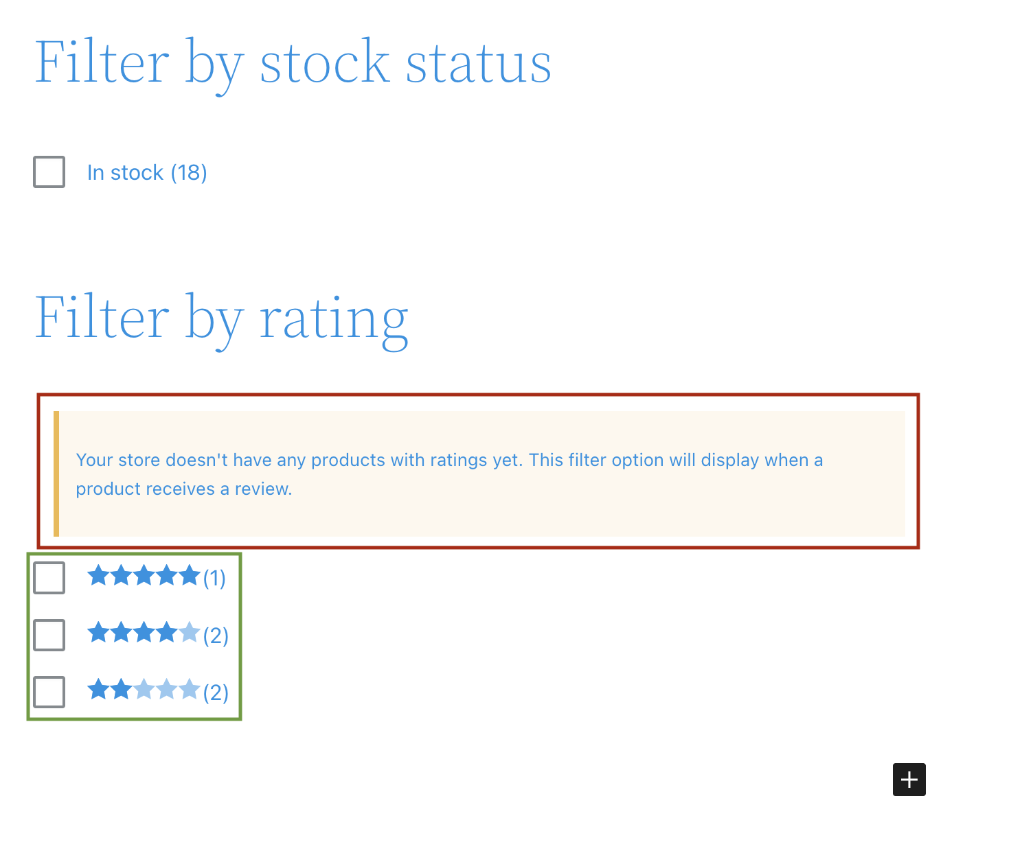 Filter by Rating: sometimes Notice shows there's no ratings while there ...