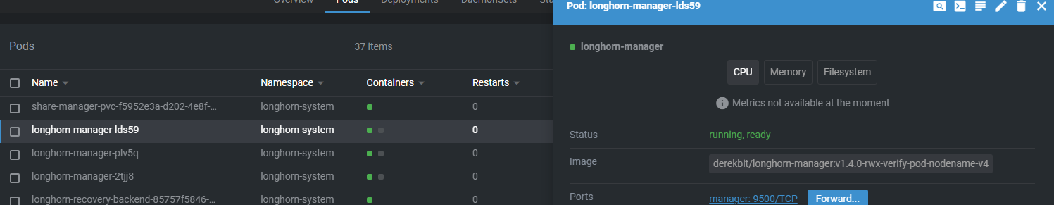[BUG] RWX doesn't work with release 1.4.0 due to end grace update error from recovery backend ...