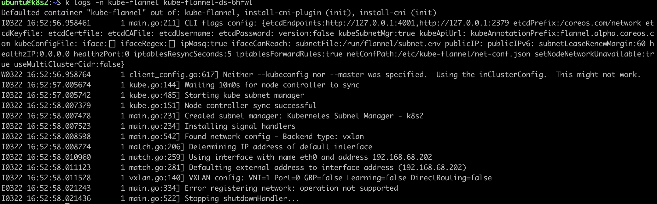 Unable to get flannel working : "Error Registering network: operation not supported" · Issue ...