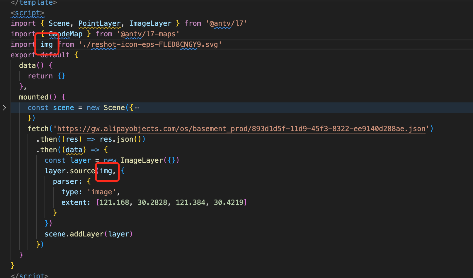 在使用ImageLayer时，layer.source传入svg格式的图片时，这个图片图层展示不出来，png的可以。 · Issue #1865 · antvis/L7 · GitHub