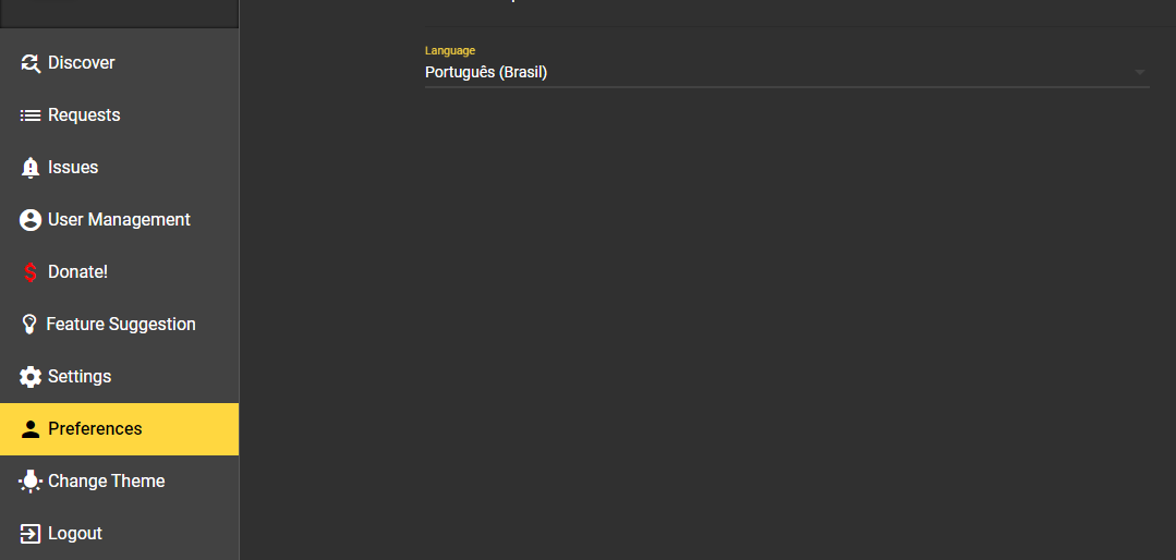 Cannot change language to portuguese (through preferences or settings) · Issue #3938 · Ombi-app ...