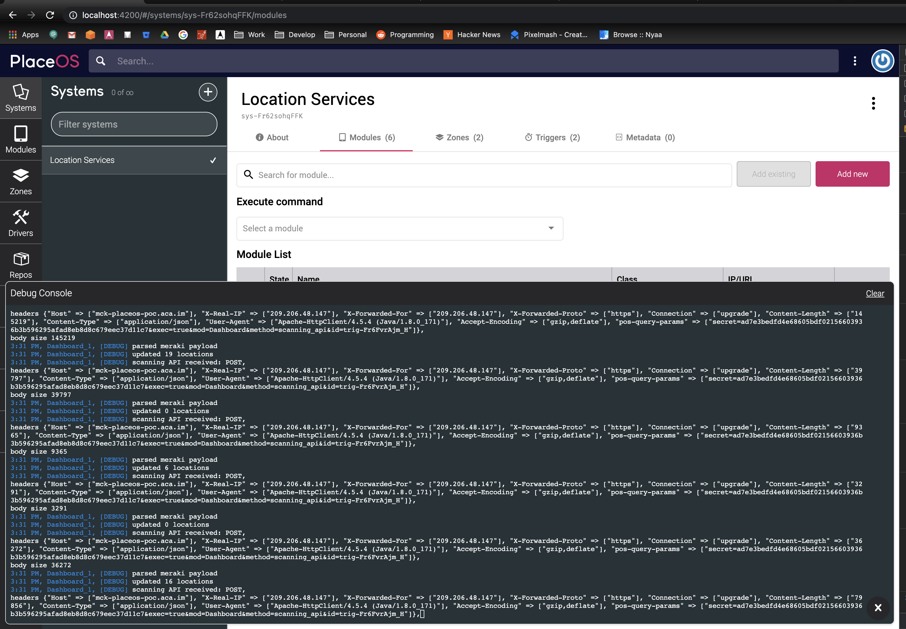 Debug console does not use all of the available width · Issue #151 · PlaceOS/backoffice · GitHub