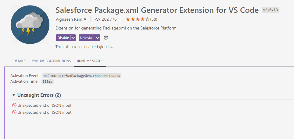 Can't update package.xml · Issue #105 · vignaesh01/sfdx-package-generator · GitHub