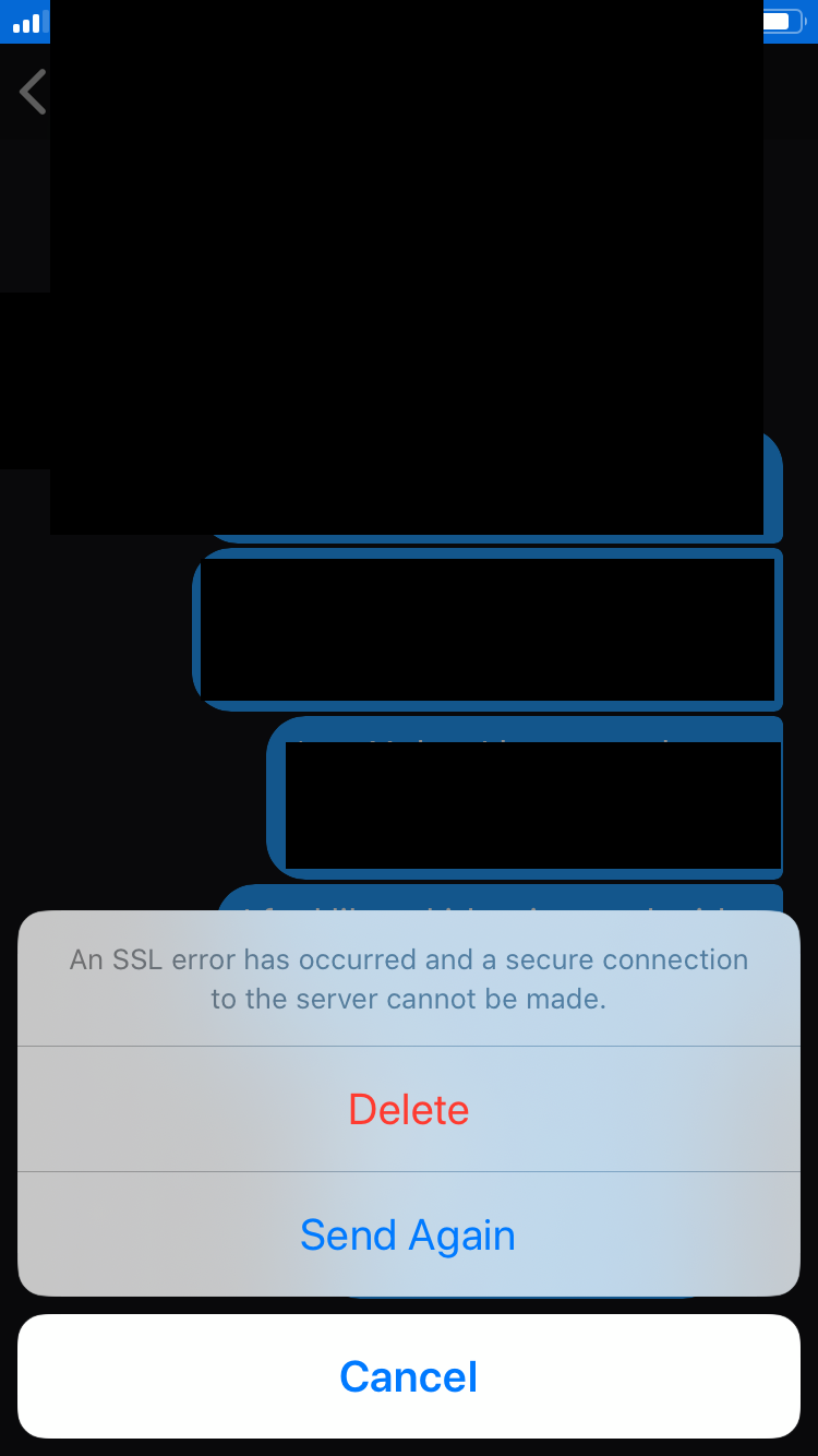 Ssl Error On Ios13 · Issue 4231 · Signalappsignal Ios · Github 