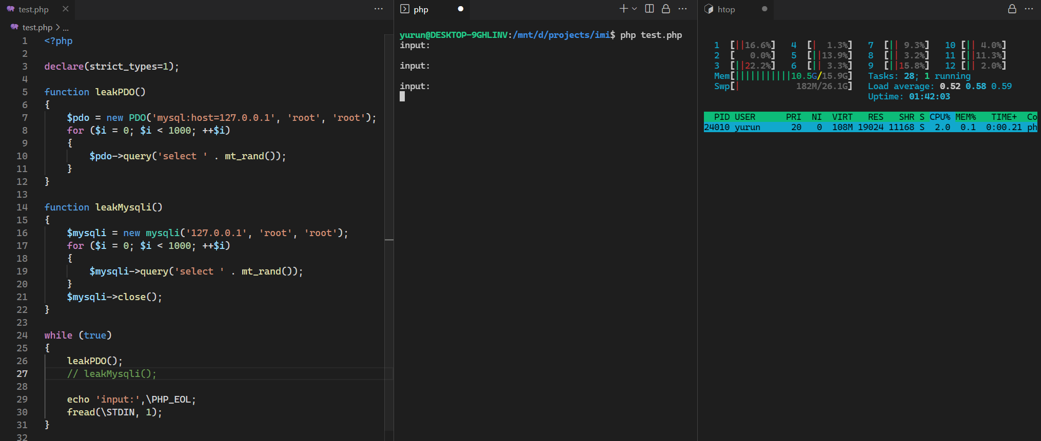leak in PDO and mysqli · Issue #8089 · php/php-src · GitHub