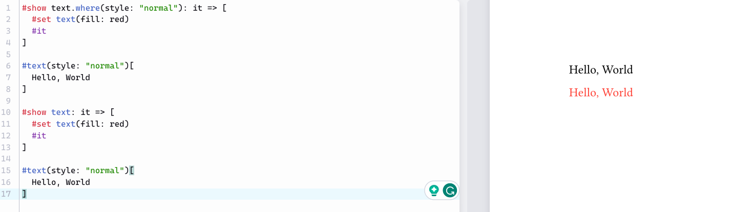 Selectors Only Work On Inherent Fields Not On Set Rule Or Default Fields · Issue 1024 · Typst 