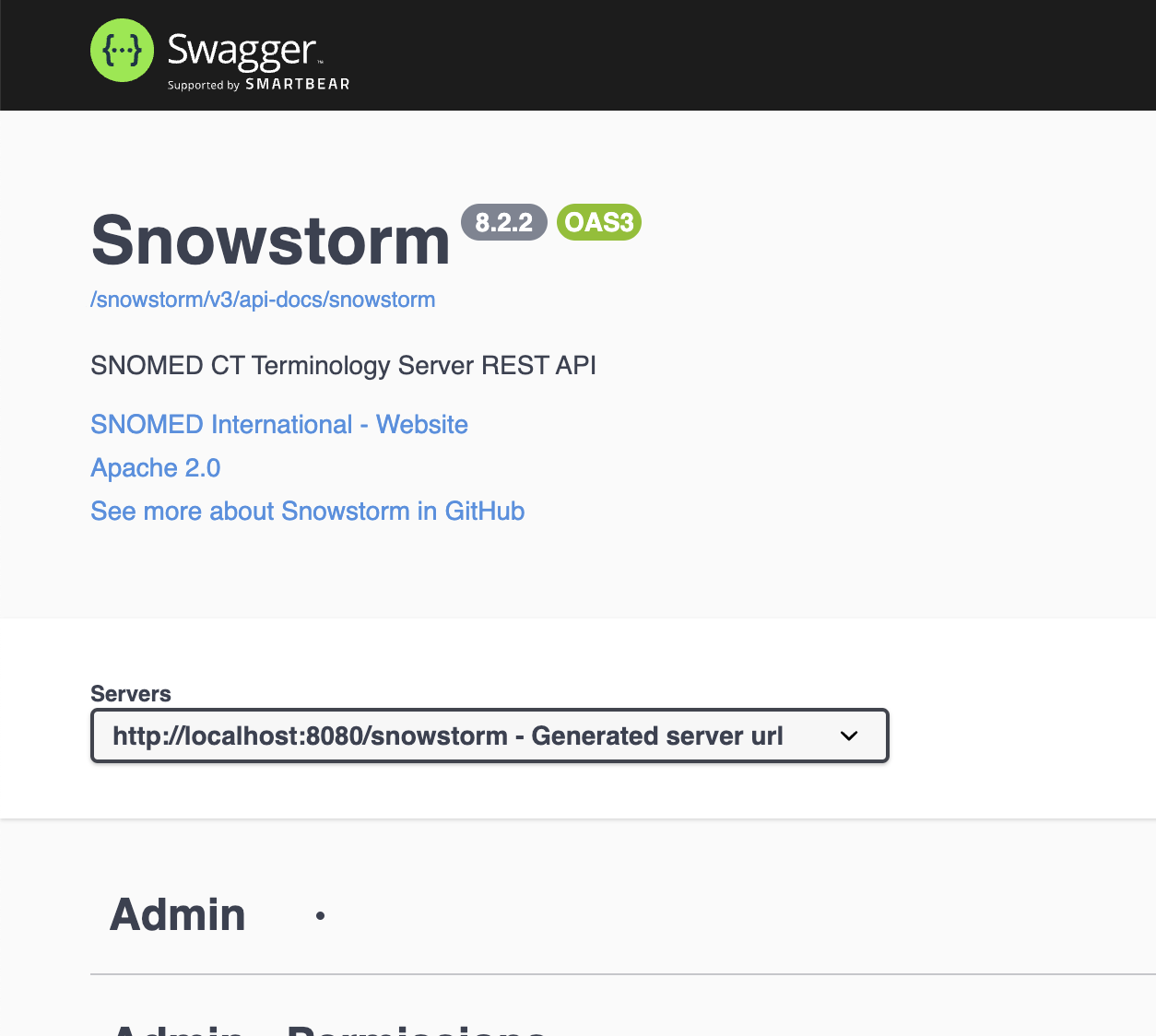 Snowstorm release 8.2.2 - Swagger page does not load · Issue #537 · IHTSDO/snowstorm · GitHub