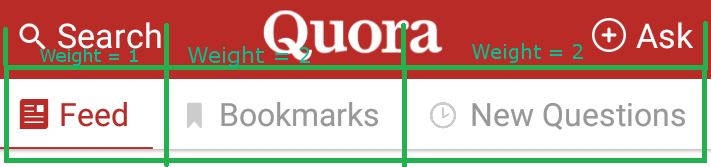 Tablayout setup with viewpager, How to add weights to tabs? · Issue ... Tablayout setup with viewpager, How to add weights to tabs? · Issue ...