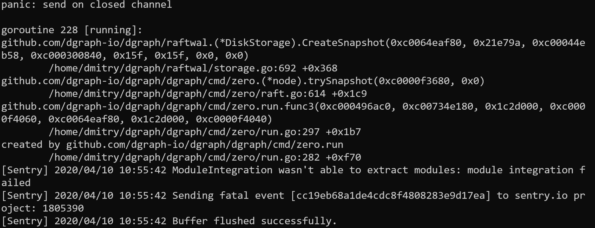 [sentry] Moduleintegration Wasn T Able To Extract Modules Module Integration Failed · Issue