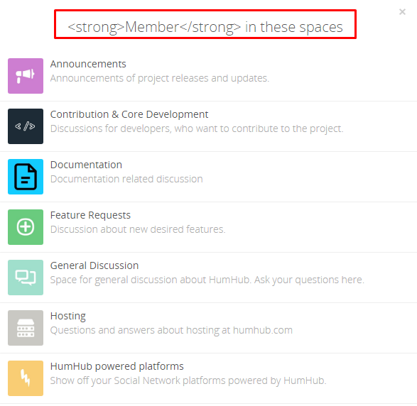 Bug: Html leak in userSpaces · Issue #3211 · humhub/humhub · GitHub