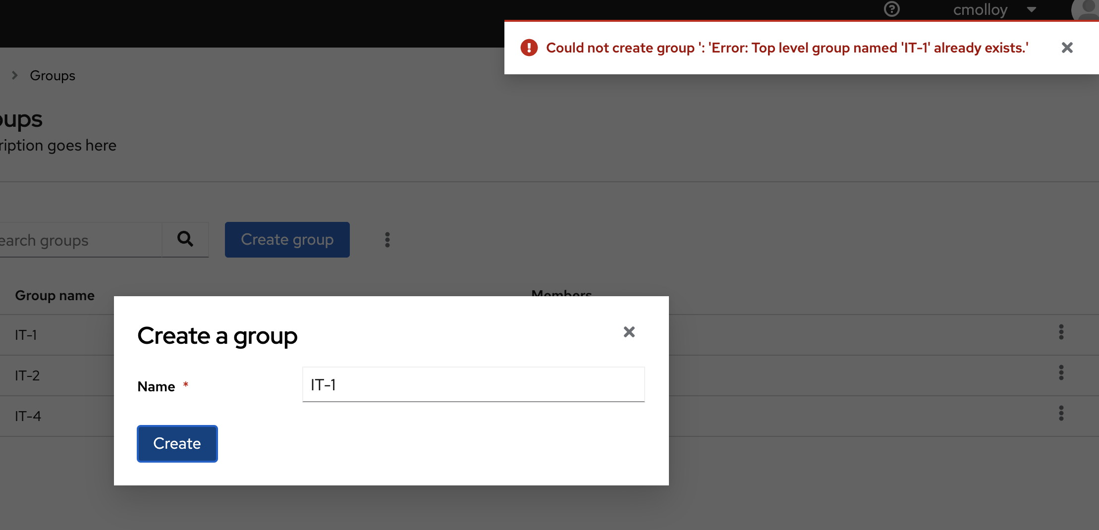 Create Group Error If Duplicate Name · Issue 18842 · Keycloak Keycloak · Github