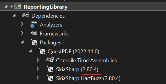 Previewer 2022.9.0 uses SkiaSharp 2.88.2 · Issue #343 · QuestPDF/QuestPDF · GitHub