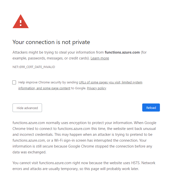 Expired Certificate for functions.azure.com · Issue #1383 · Azure/Azure ...