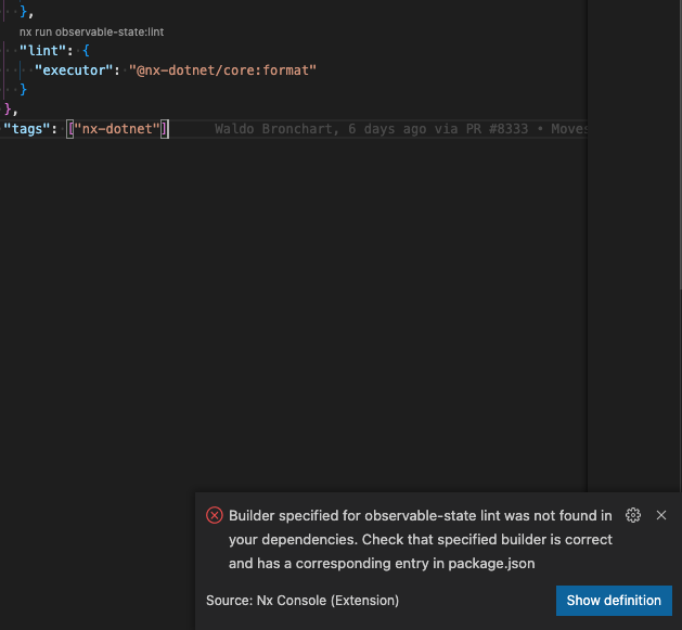 Bug Test And Format Executors Dont Work With Nx Vscode Extension · Issue 363 · Nx Dotnetnx