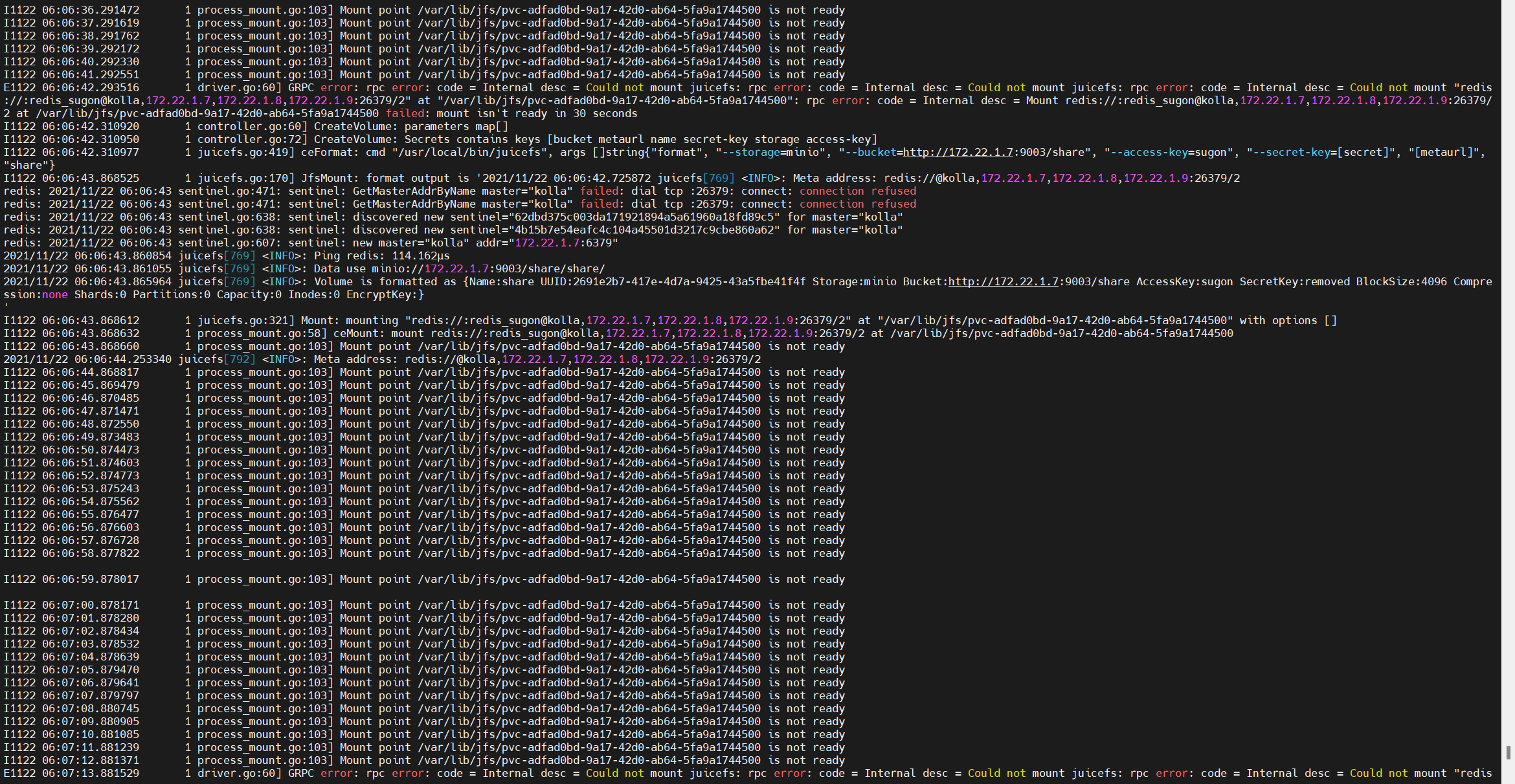 fail to create pvc with redis-sentinel · Issue #1034 · juicedata ...
