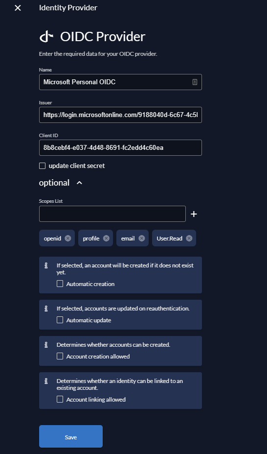[Bug]: Microsoft connection using Generic OIDC doesn't show link or register buttons. · Issue ...