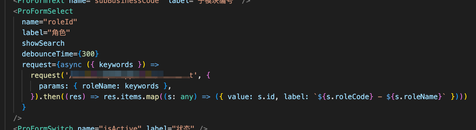 🐛[BUG] ProFormSelect 搜索关键词发生变化时请求远程数据参数未携带 · Issue #6645 · ant-design/pro-components · GitHub