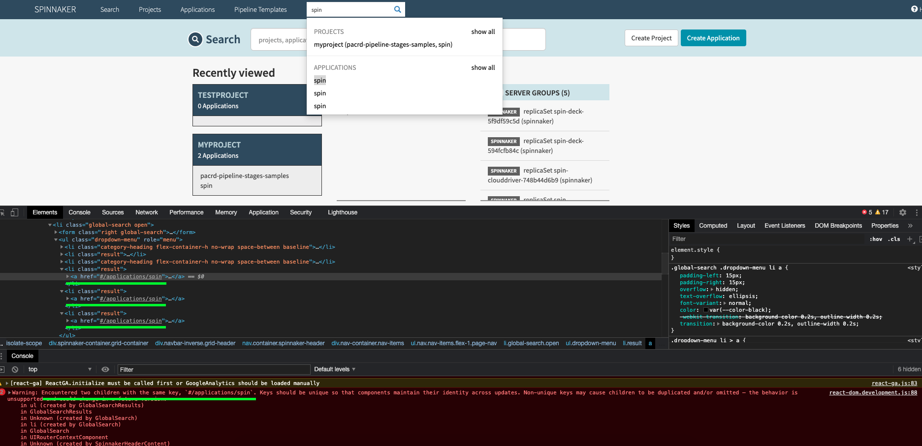 Searching components show duplicate results · Issue #6261 · spinnaker/spinnaker · GitHub