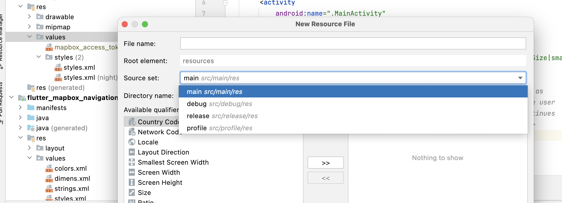 AAPT: error: resource string/mapbox_access_token (aka eopeter.flutter_mapbox_navigation:string ...