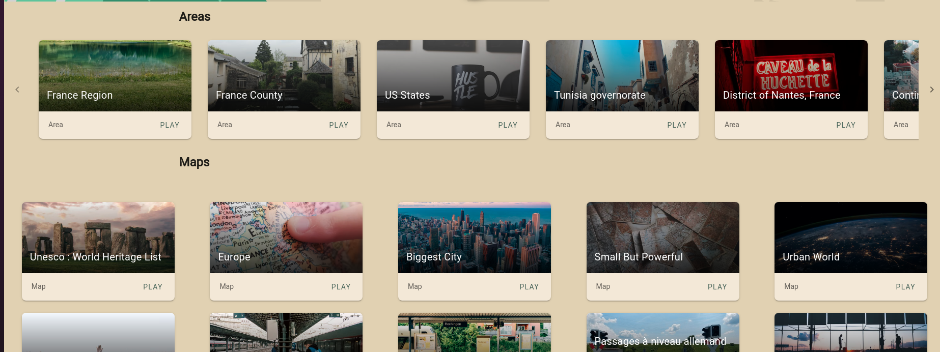 [FEAT] Redesign home : Add searchbar for maps,... · Issue #187 · GeoGuess/GeoGuess · GitHub