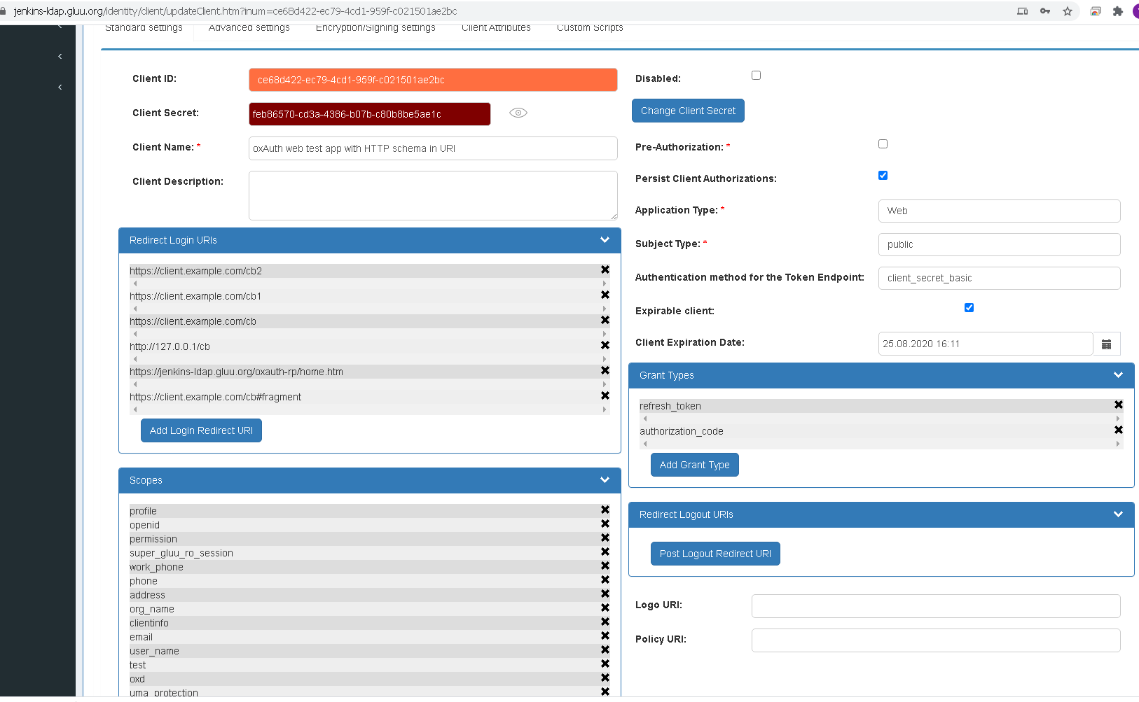 BUG : GUI allows to persist redirect_uri with fragment · Issue #2020 · GluuFederation/oxTrust ...