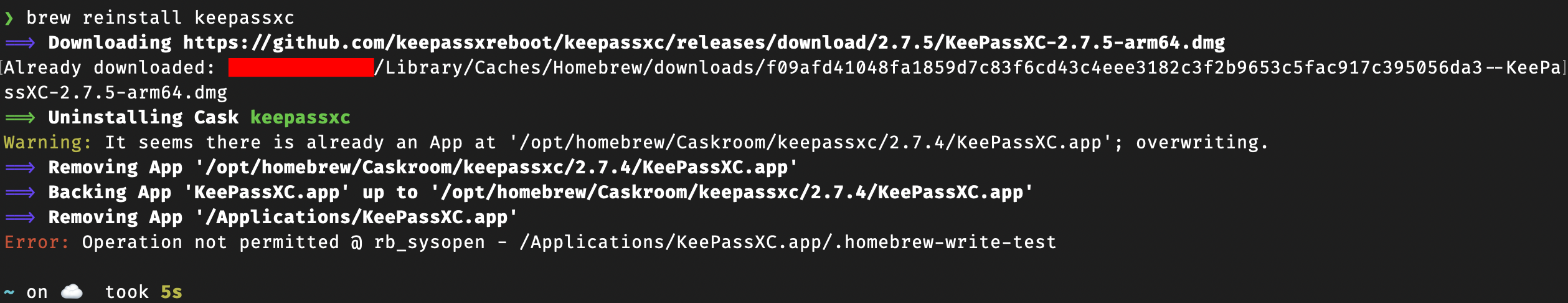 Upgrading Or Uninstalling Reinstalling Via Homebrew Causes Error Operation Not Permitted Rb