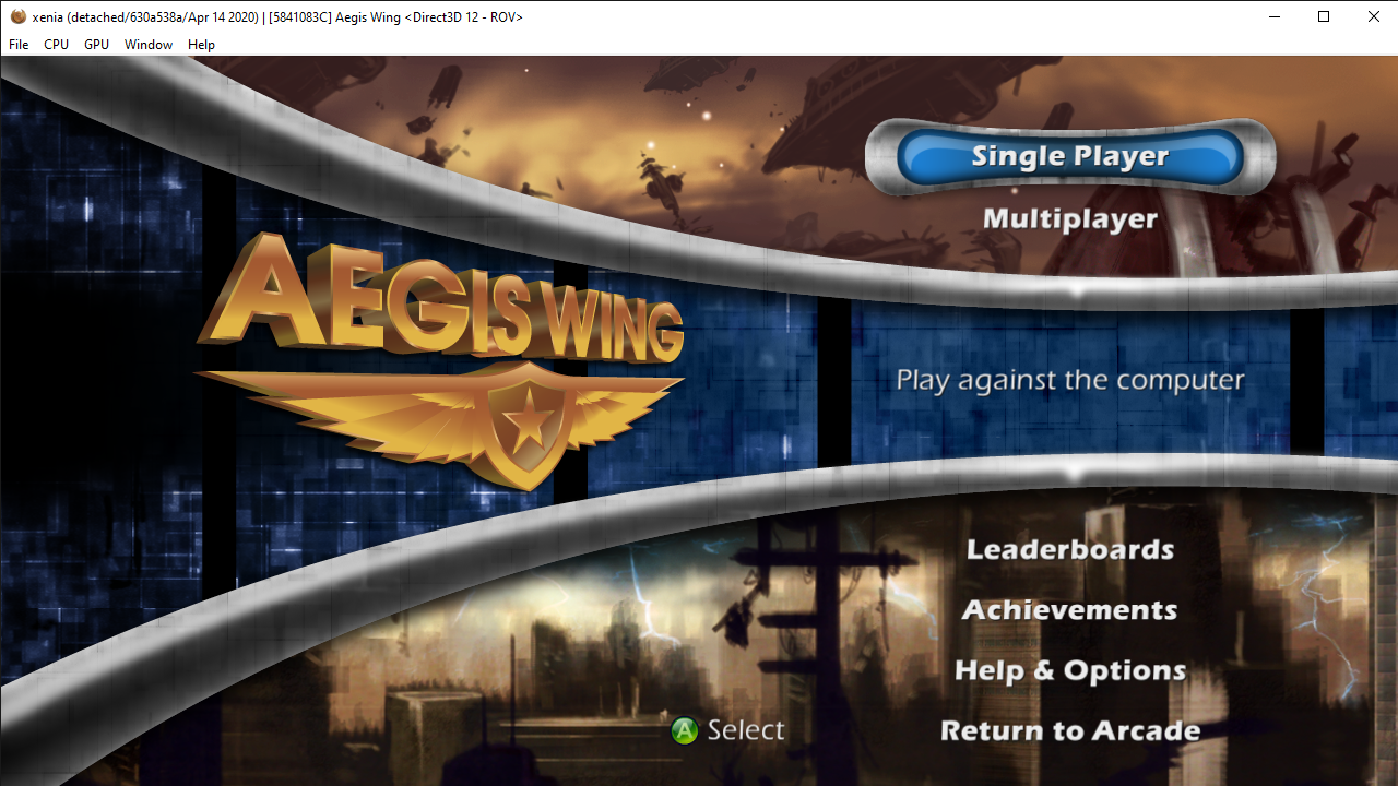 5841083C - Aegis Wing · Issue #805 · xenia-project/game-compatibility ...