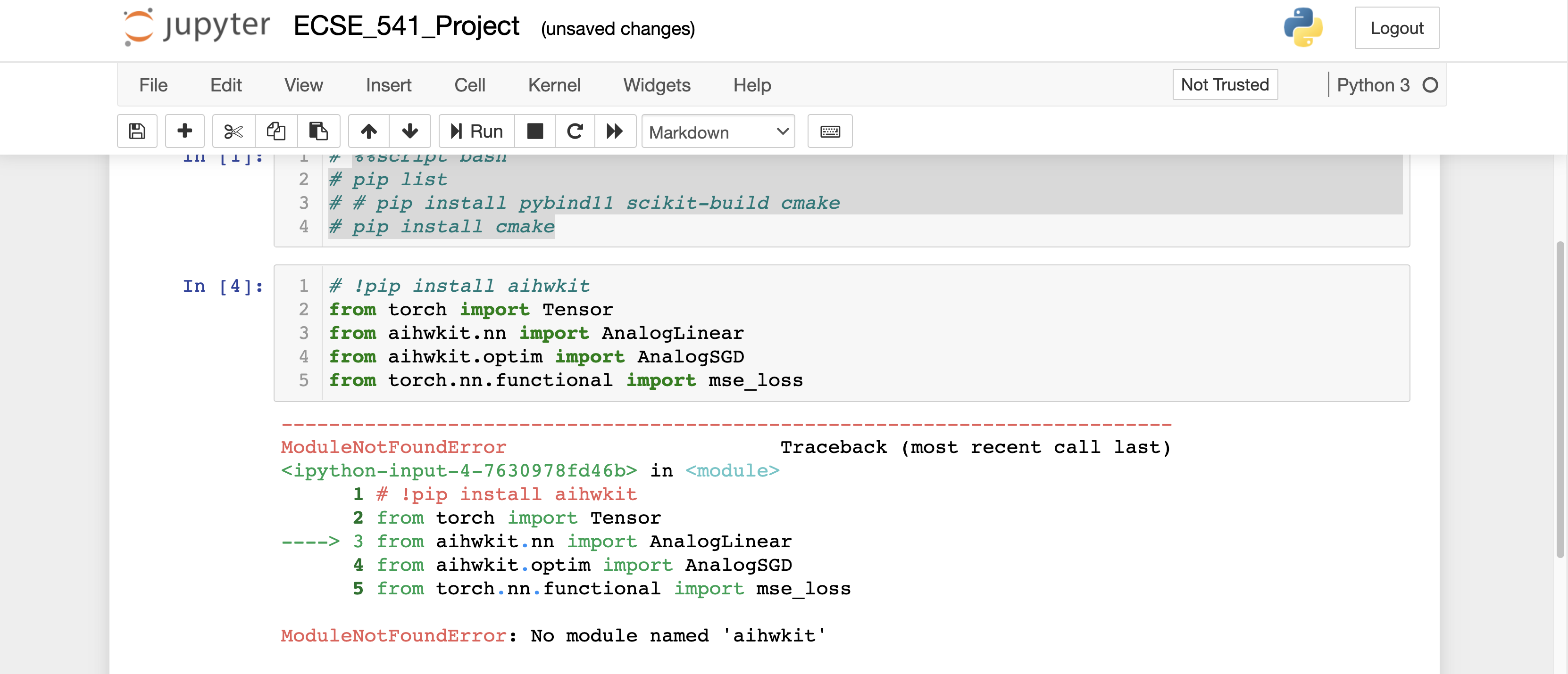 Error encountered when: Trying to import aihwkit inside Jupyter Notebook · Issue #78 · IBM ...