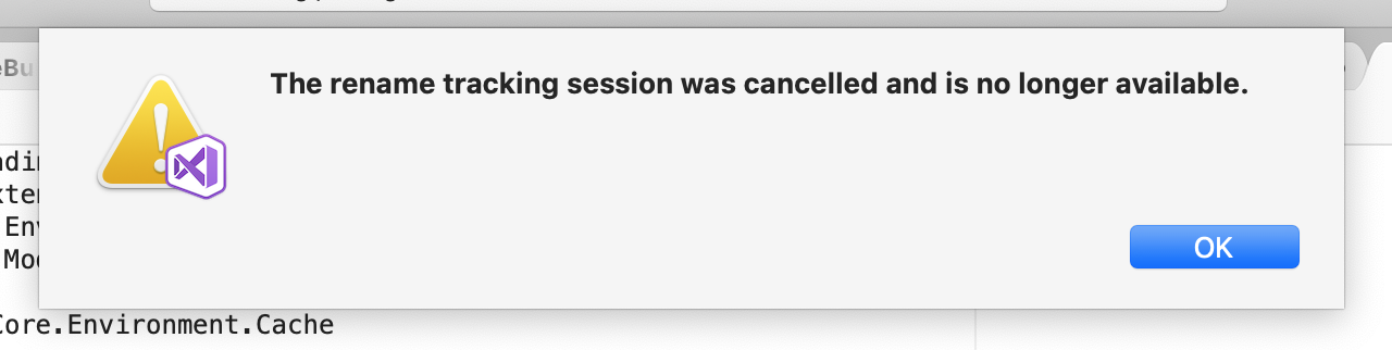 Invoking rename tracking fix on VS for Mac gives error · Issue #51194 · dotnet/roslyn · GitHub