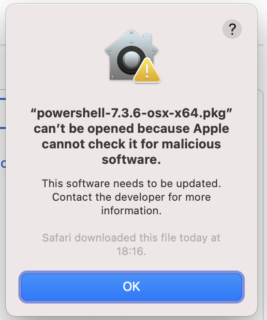 Unable to launch .pkg installer for 7.3.6 on OSX · Issue #19974 · PowerShell/PowerShell · GitHub
