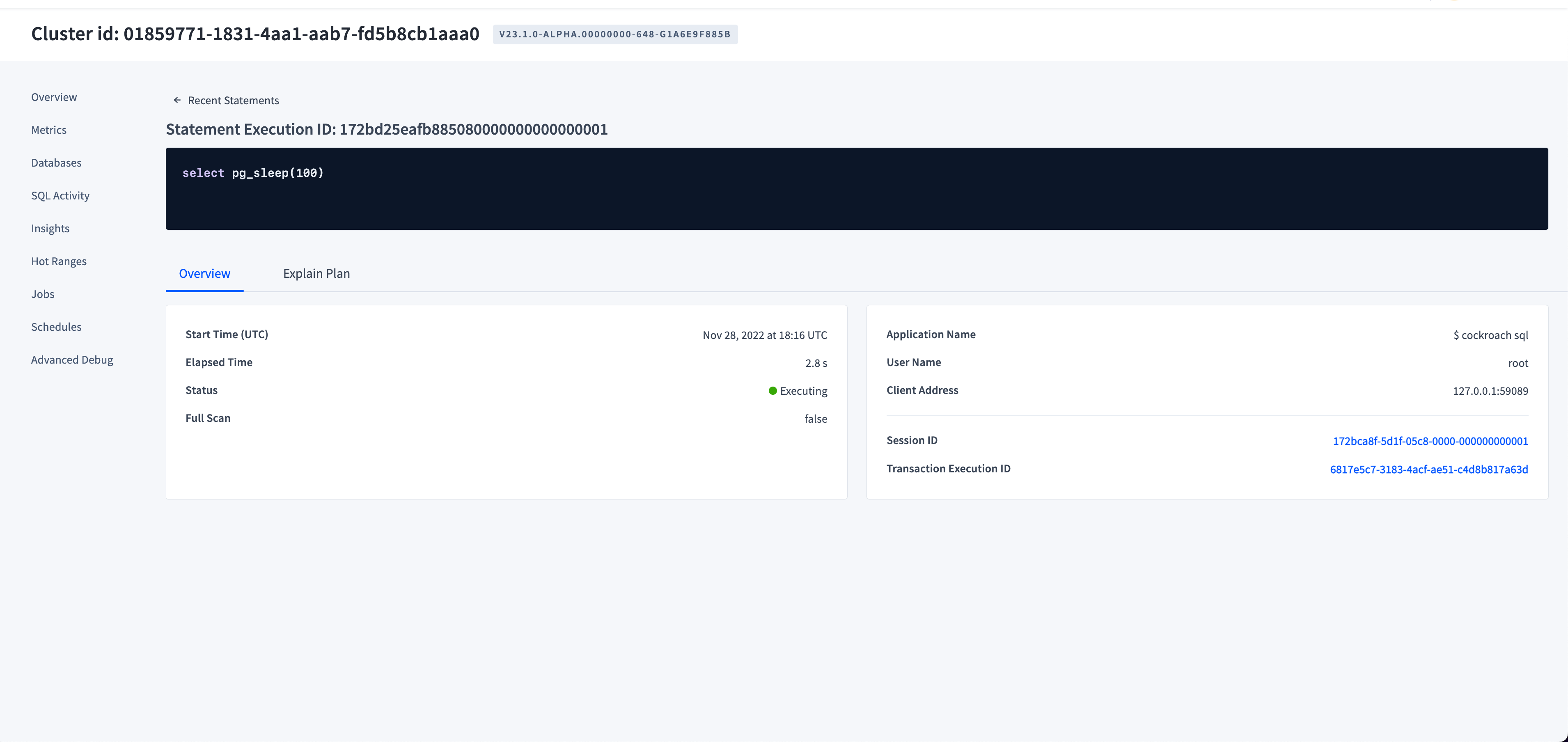 Ui Align Card Heights In Active Exec Details Pages · Issue 87637 · Cockroachdb Cockroach · Github