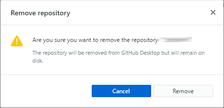 swap buttons in 'remove repository' and 'discard changes' dialog on ...