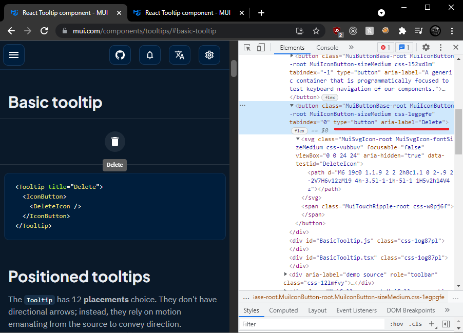 [Tooltip] `aria-describedby` is missing in V5 · Issue #29076 · mui ...