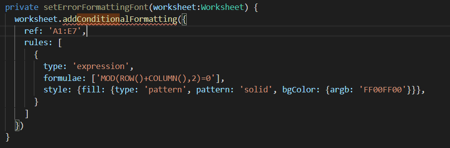 [BUG] addConditionalFormatting method is not found in worksheet object · Issue #1197 · exceljs ...