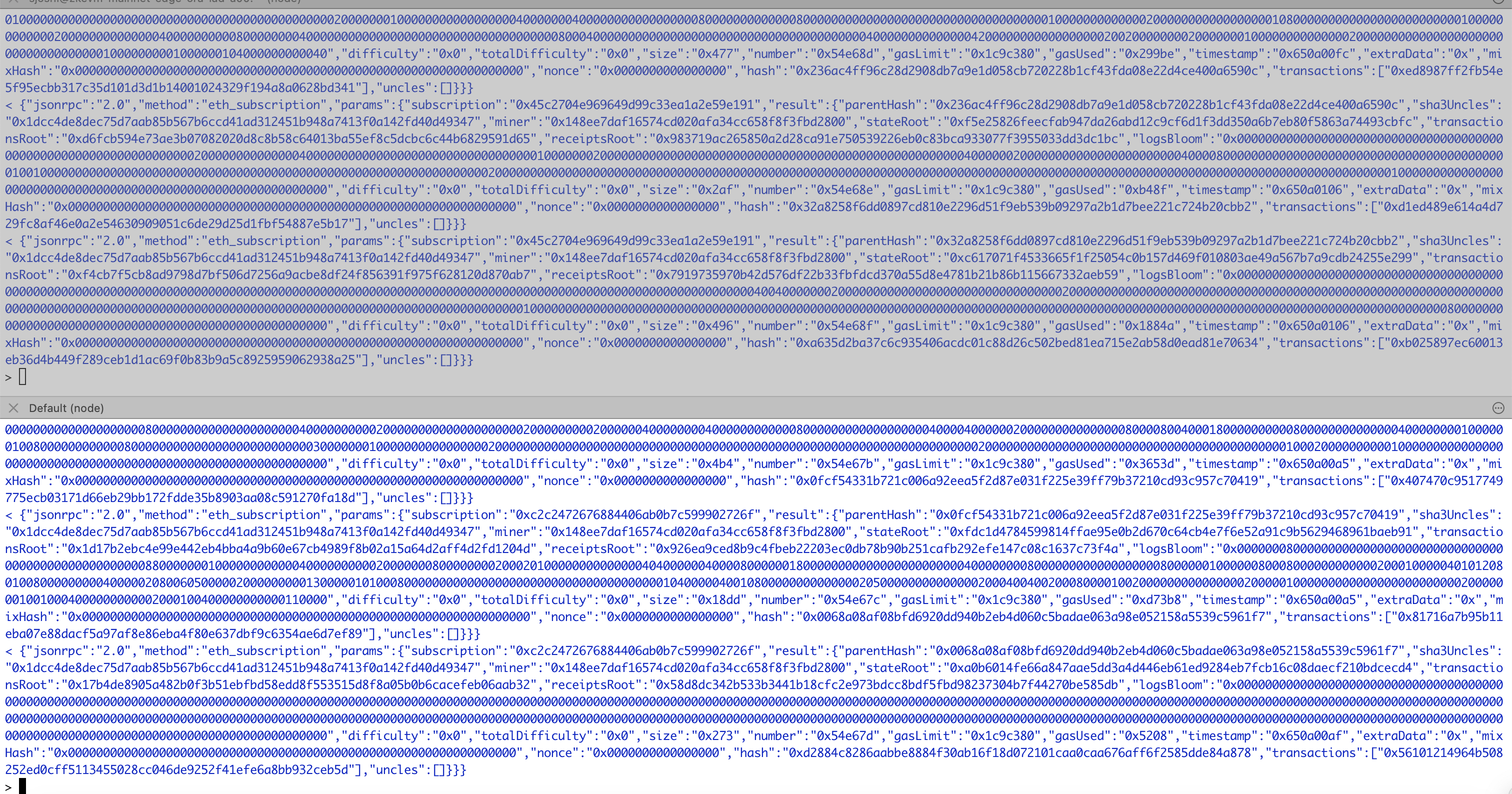 `ethsubscribe` In Ws Is Not Consistent Between Two Nodes · Issue 2573 · 0xpolygonhermezzkevm