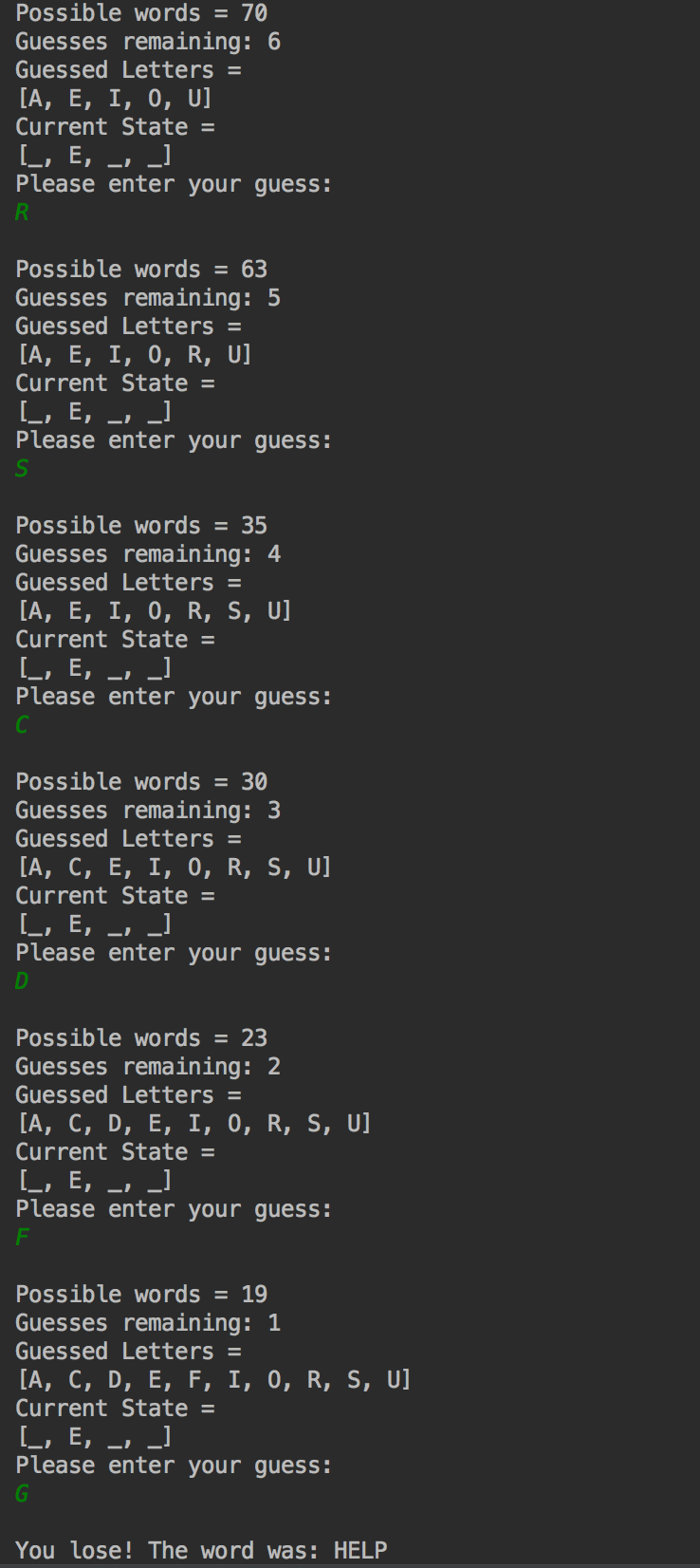 GitHub - brycesulin/EvilHangman: Java program that plays Hangman using the "Evil-Hangman" algorithm