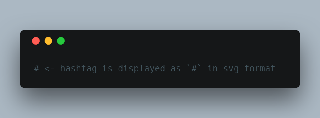 Hashtag is not correctly displayed in svg format · Issue #405 · carbon ...