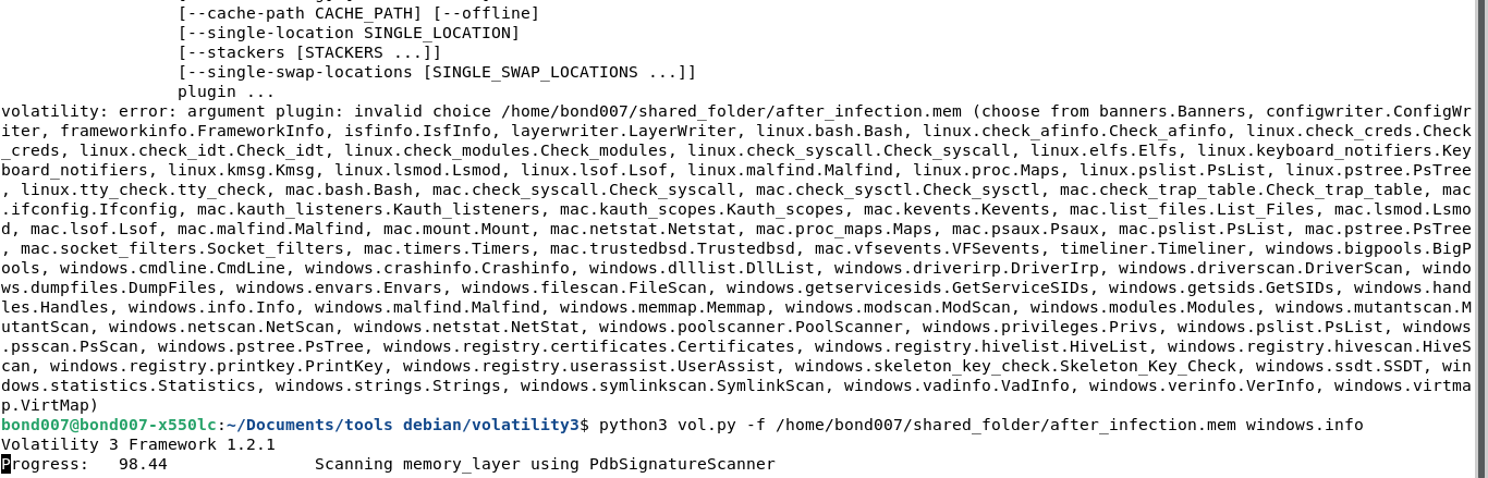 Volatility Stuck At 98 During Pdbsignaturescanner · Issue 571 · Volatilityfoundation
