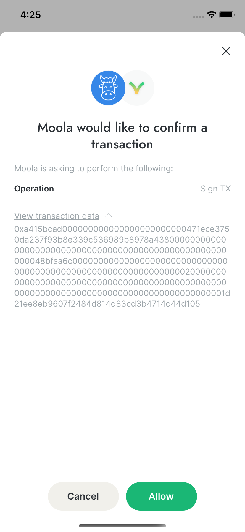 Add a bottom sheet for connecting / signing transactions · Issue #2342 · valora-inc/wallet · GitHub