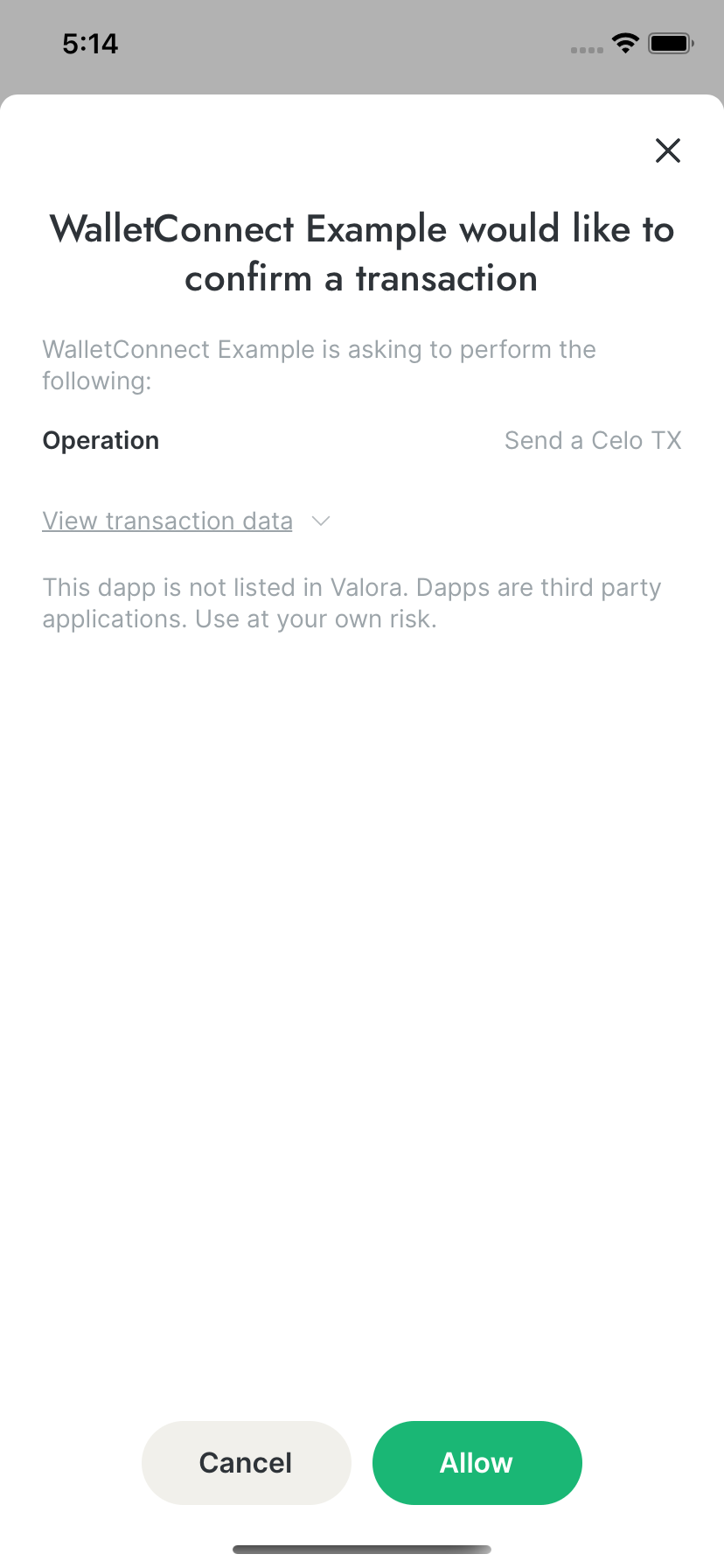 Add a bottom sheet for connecting / signing transactions · Issue #2342 · valora-inc/wallet · GitHub