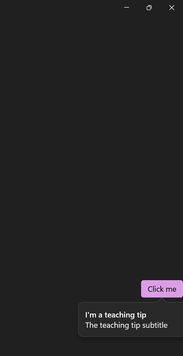Teaching tip is displayed out of screen · Issue #8836 · microsoft/microsoft-ui-xaml · GitHub